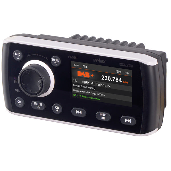 Velex, Marine radio DAB+/FM med fjernbetjening, IPX6 – BoatLab